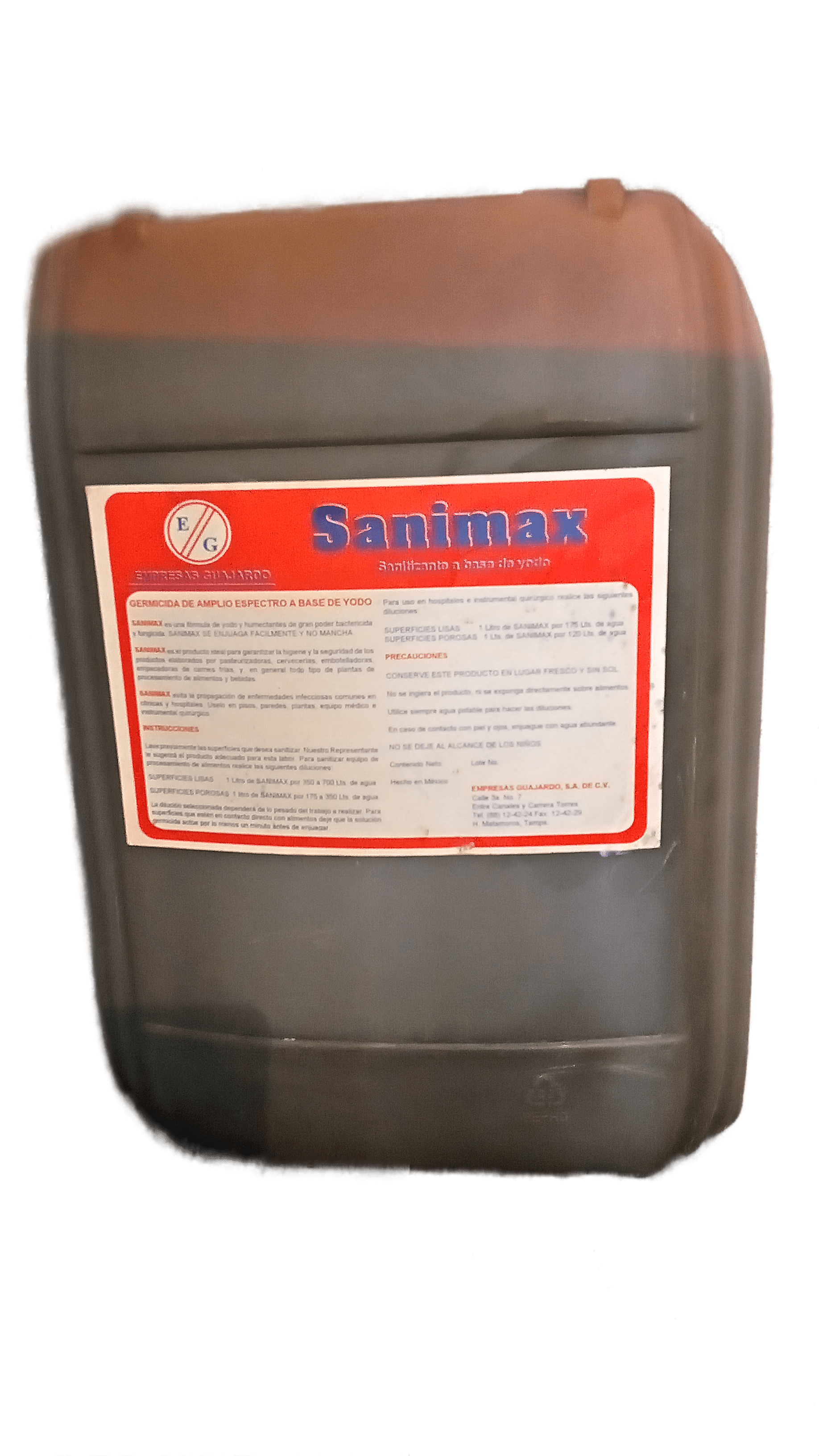 COMPLEJO DE YODO SANIMAX DESINFECTANTE C/20 LITROS – empresas guajardo